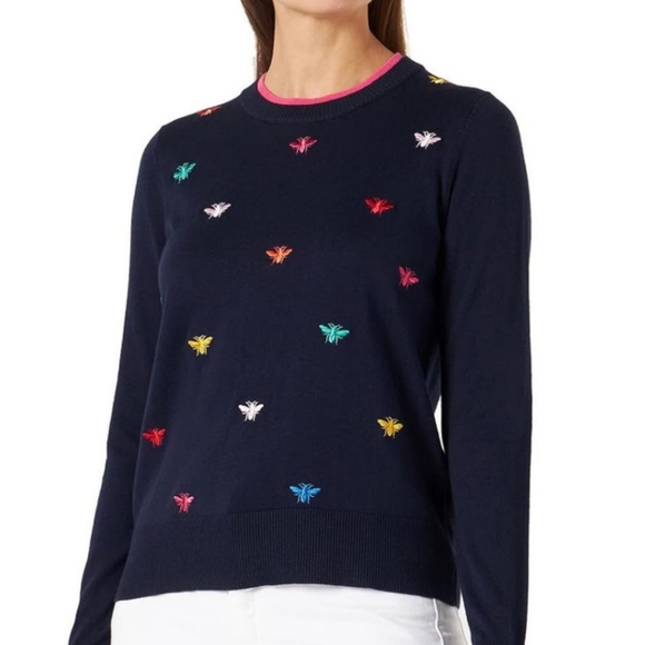Joules | Tops | Nwt Joules Navy Multicolor Bee Intarsia Mariella ...